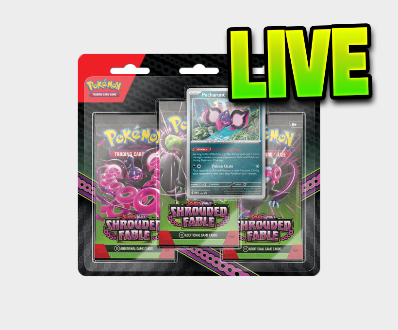 Shrouded Fable 3-Pack Booster Blister Pecharunt LIVE – PackBase